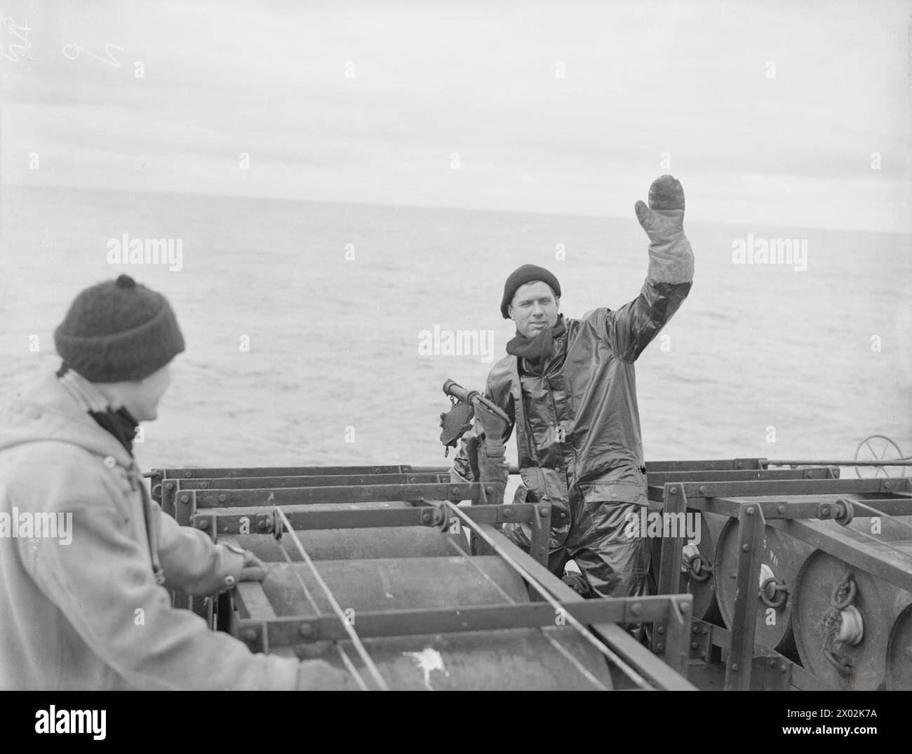 Crew of HM Trawler Northern Sky conduct Northern Patrol operations from ...
