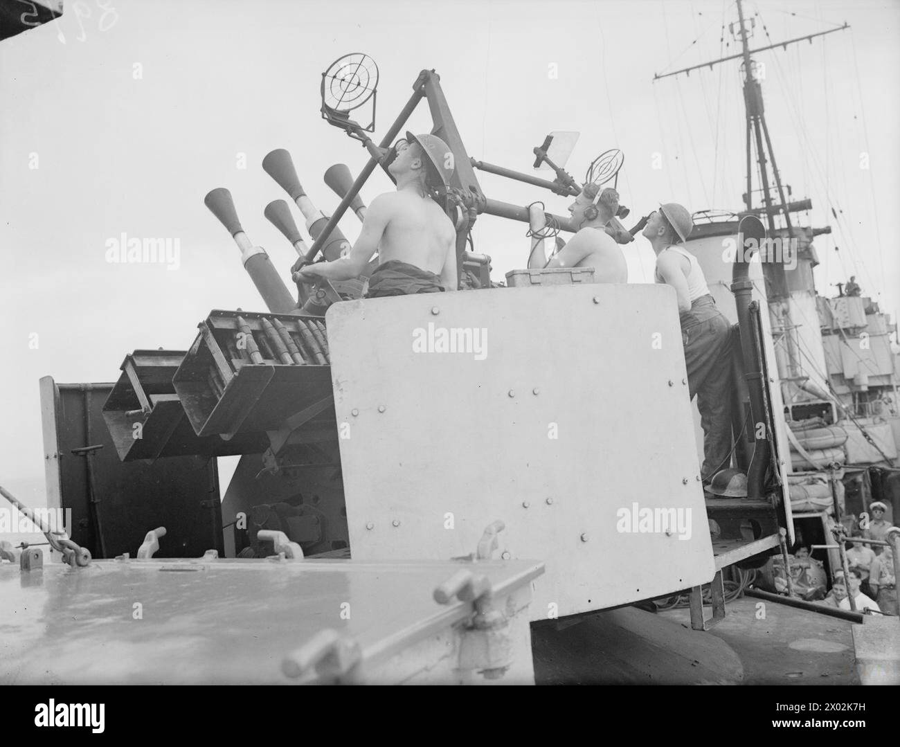 HM DESTROYERS ON EXERCISE AND NIGHT SHOOT. 15 APRIL 1942, ON BOARD THE ...
