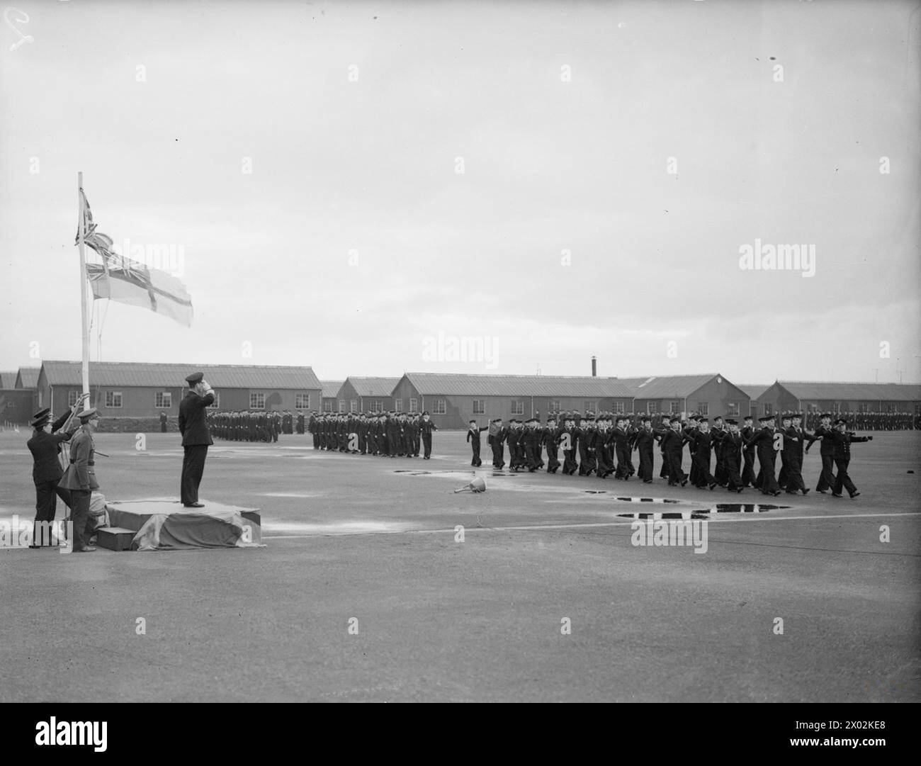 LORD LOUIS MOUNTBATTEN AT A COMBINED OPERATION CENTRE. DUNDONALD CAMP ...