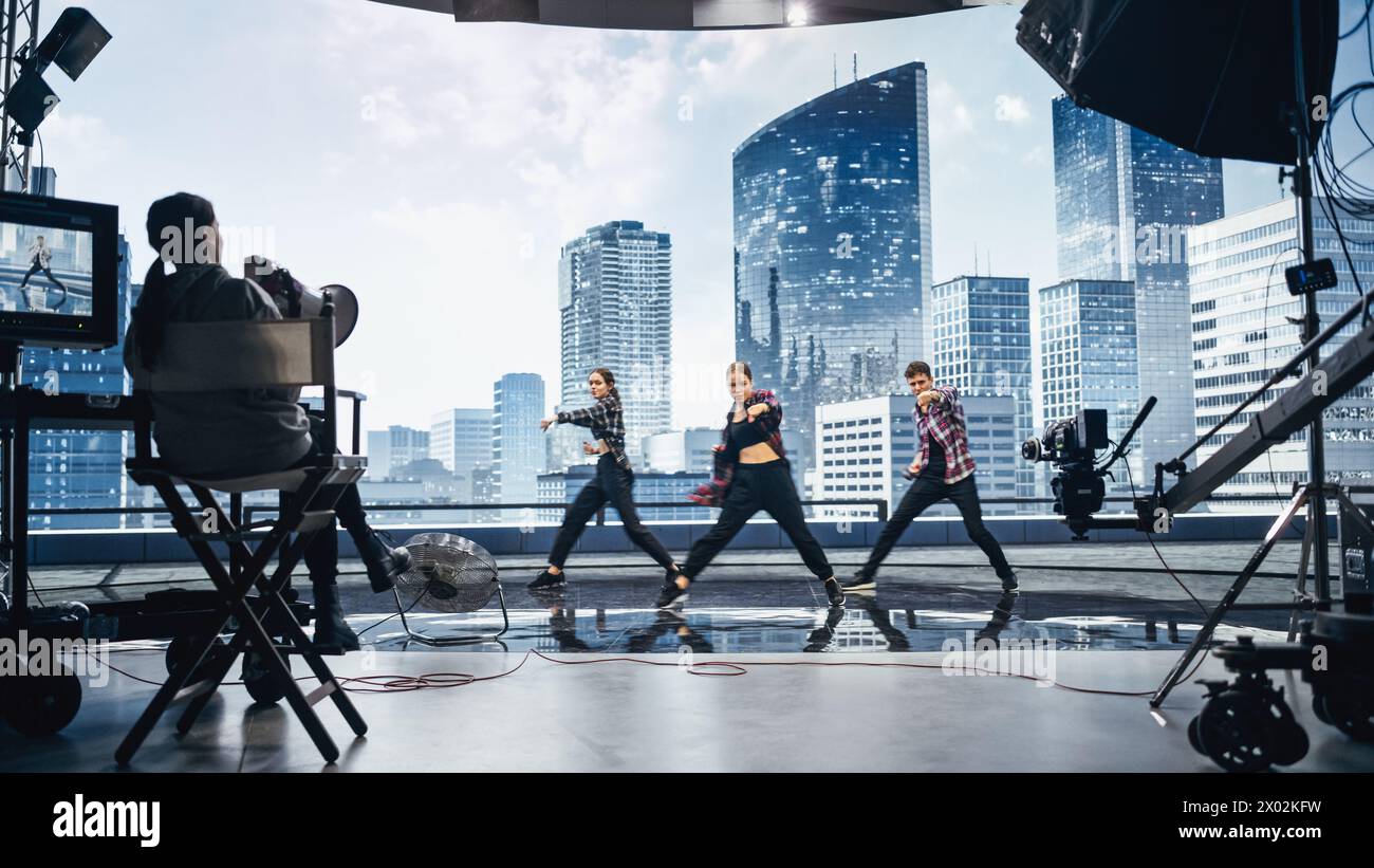 Music Clip Studio Set: Shooting Hip Hop Video Dance Scene with Three ...
