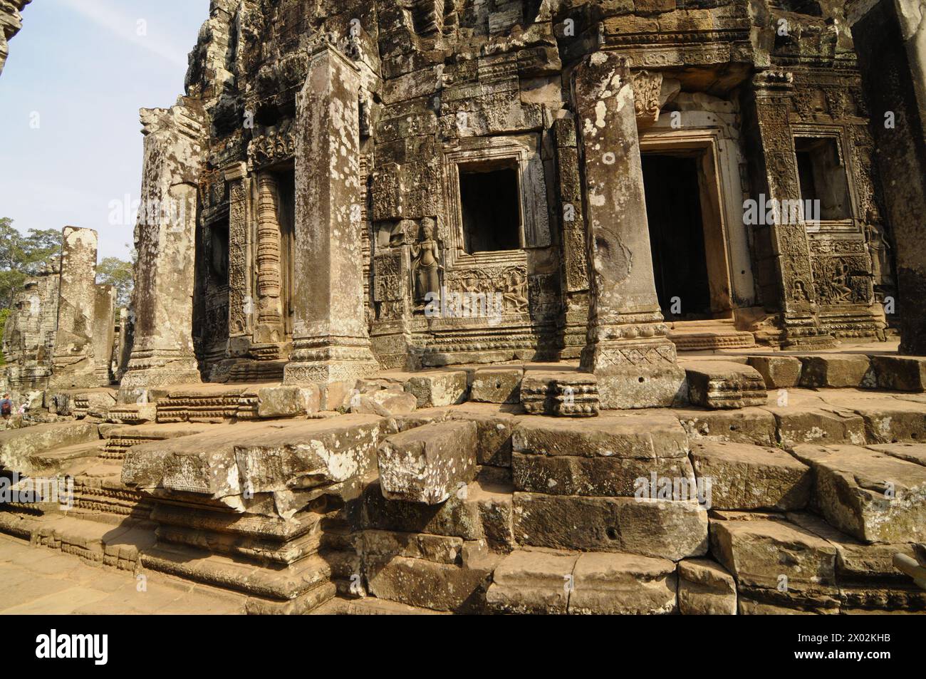 The Khmer Empire's Bayon temple, Angkor, UNESCO World Heritage Site ...