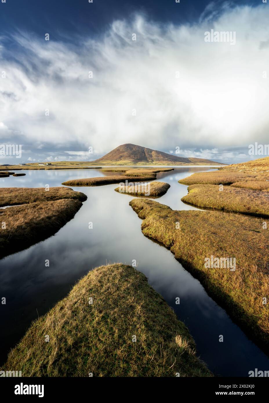 Salt marshes at Northton, Isle of Harris, Outer Hebrides, Scotland, UK ...
