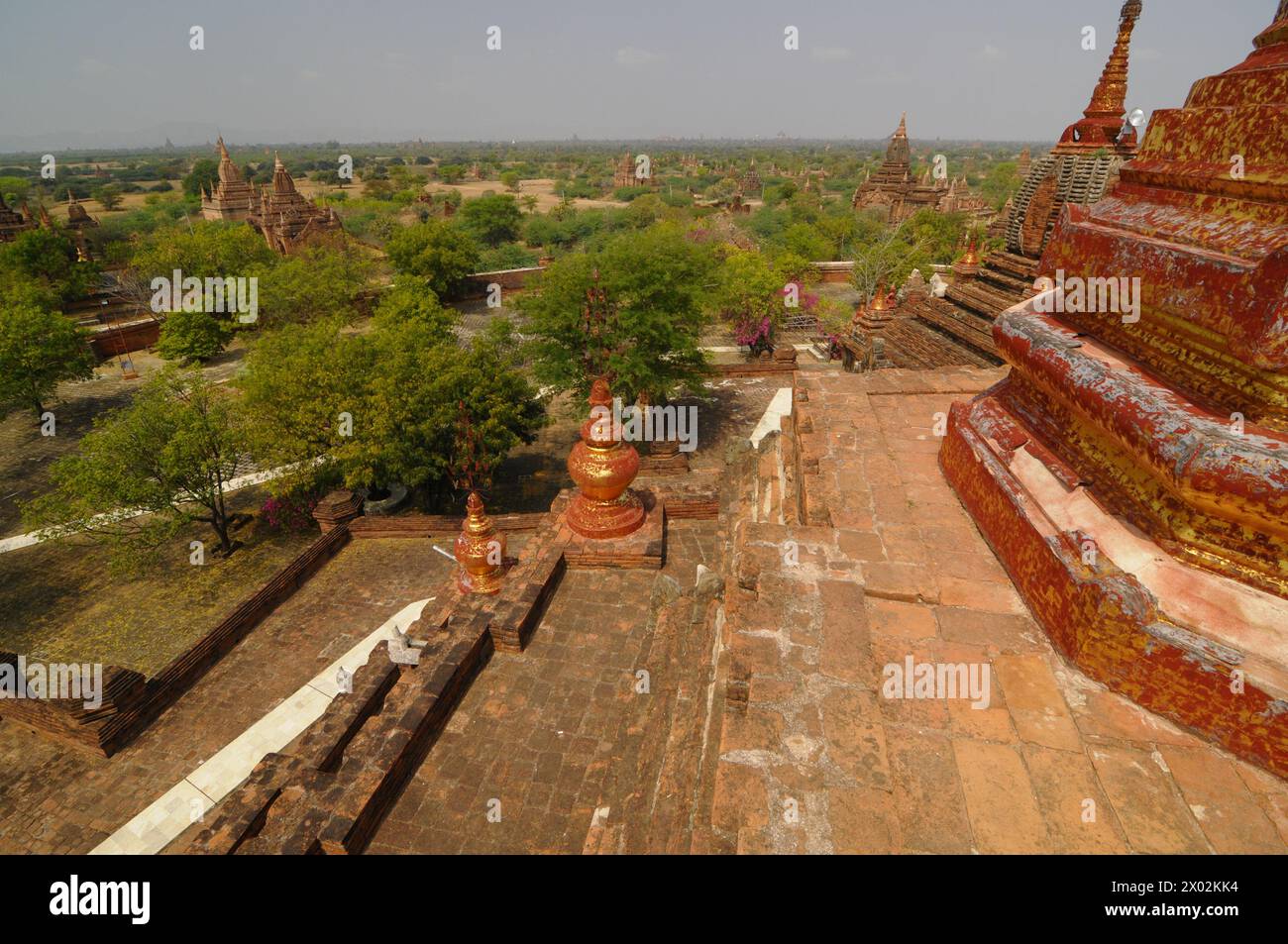 Elevated view of Bagan temples, Bagan (Pagan), UNESCO World Heritage ...
