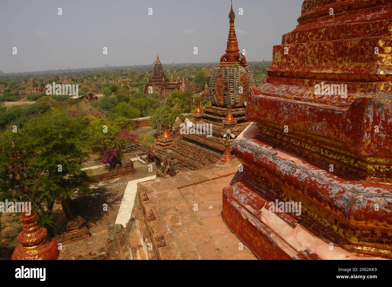 Elevated view of Bagan temples, Bagan (Pagan), UNESCO World Heritage ...
