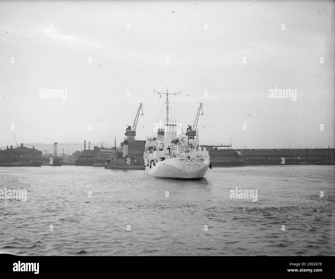 HMS Dianella, a corvette, is pictured at the Royal Albert Dock on 25 ...