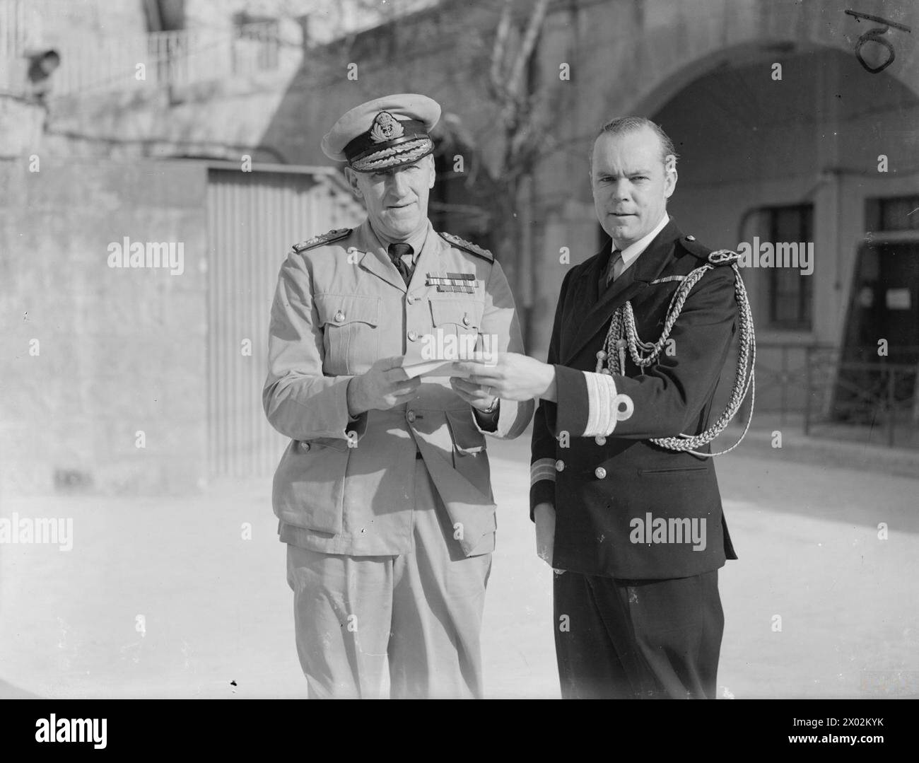 VICE ADMIRAL PROMOTED TO FULL FLAG RANK. 8 JANUARY 1942, MALTA ...