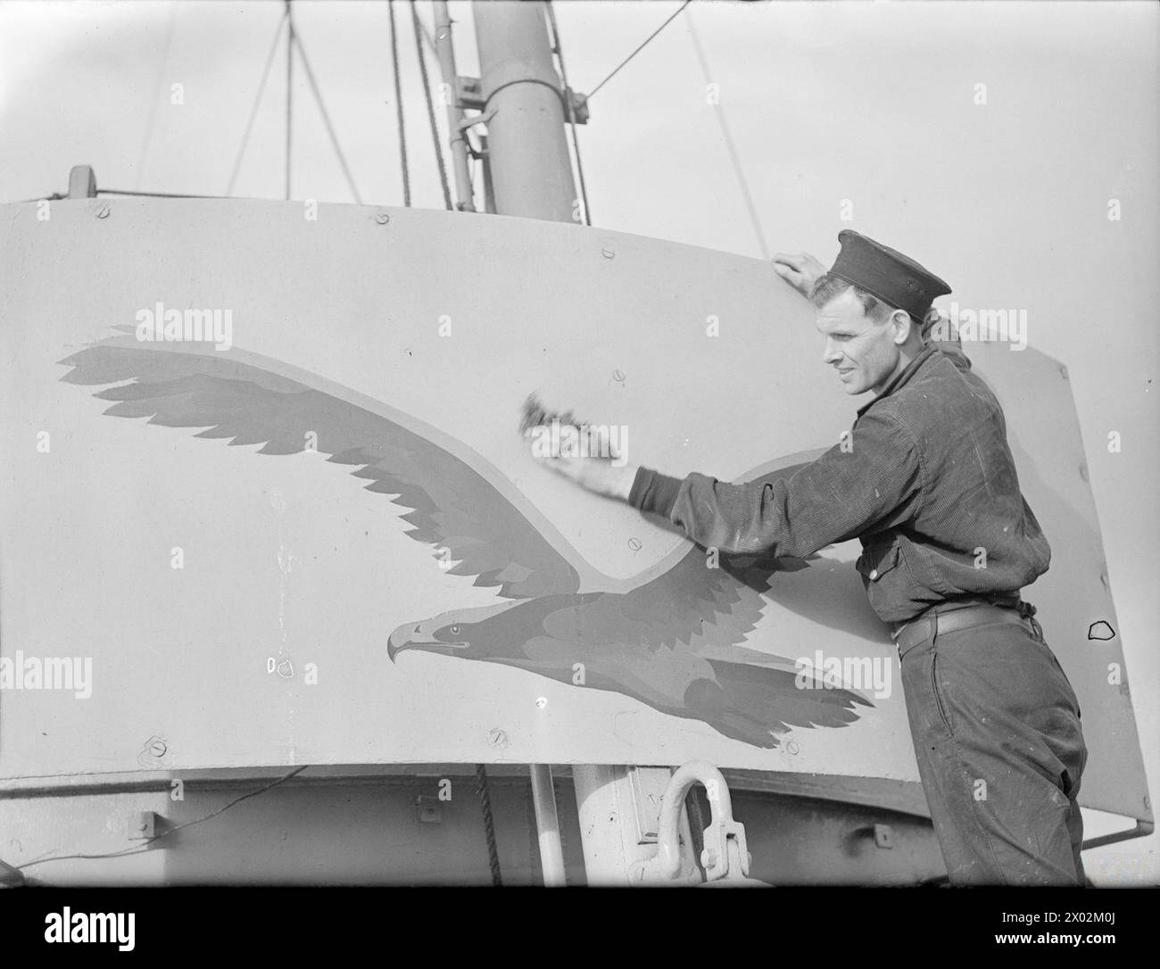 EX PLEASURE STEAMER NOW WARSHIP. 12 DECEMBER 1942, WITH HMS ROYAL EAGLE ...