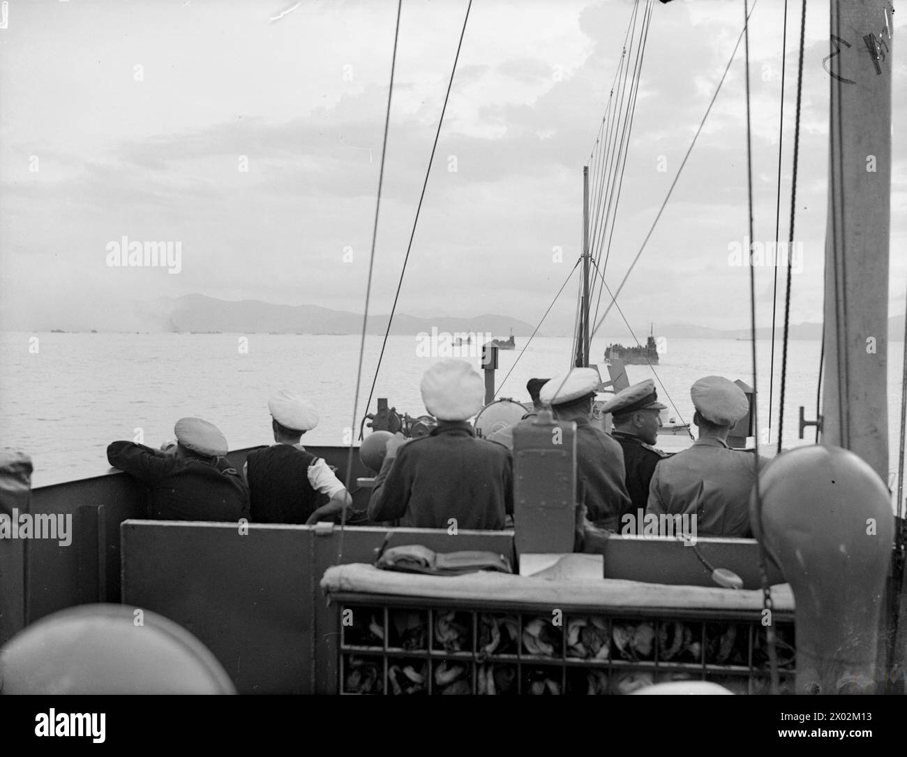 ALLIES CAPTURE ELBA. 16 JUNE 1944, ON BOARD THE FLAGSHIP LCH OF REAR ...
