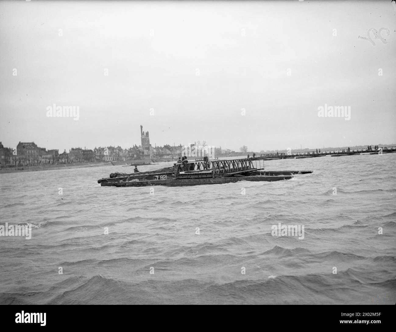 ROYAL NAVY'S PART IN RHINE CROSSING. 30 AND 31 MARCH 1945, EMMERICH ...