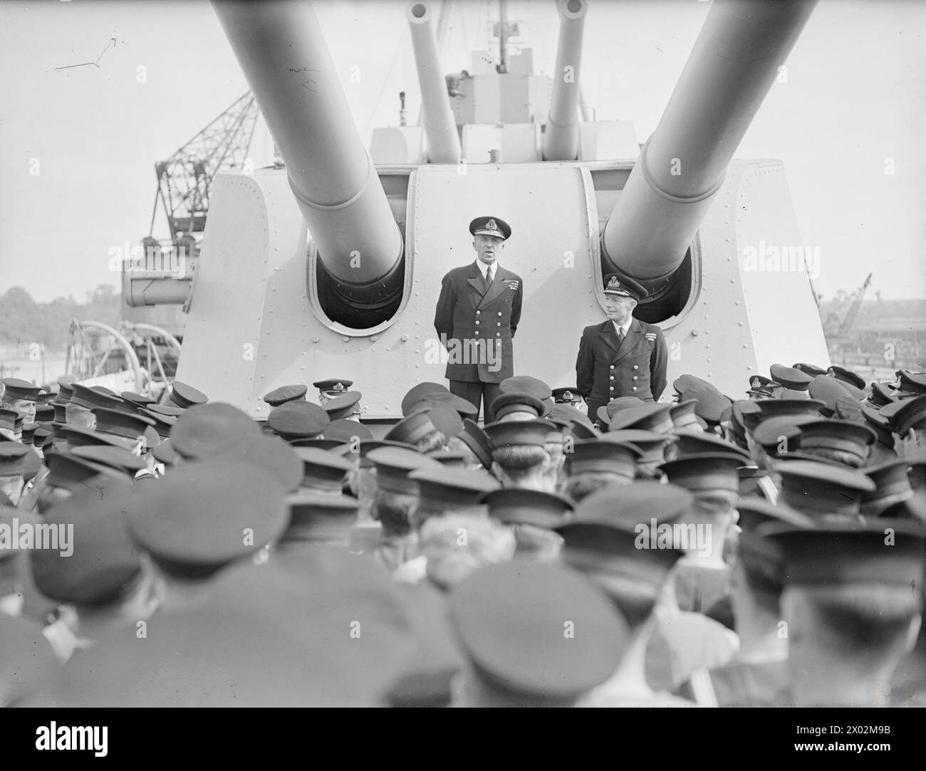 HMS SHROPSHIRE PRESENTED TO AUSTRALIA. 25 JUNE 1943, CHATHAM. ADMIRAL ...