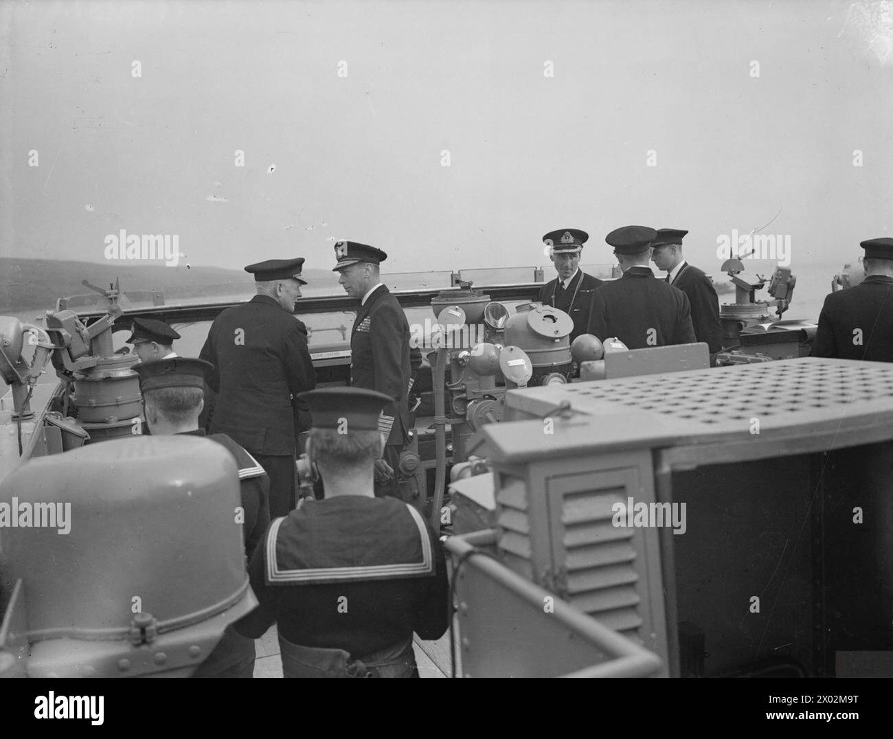 THE KING VISITS THE HOME FLEET. 6 JUNE 1942, ON BOARD THE TRIBAL CLASS ...