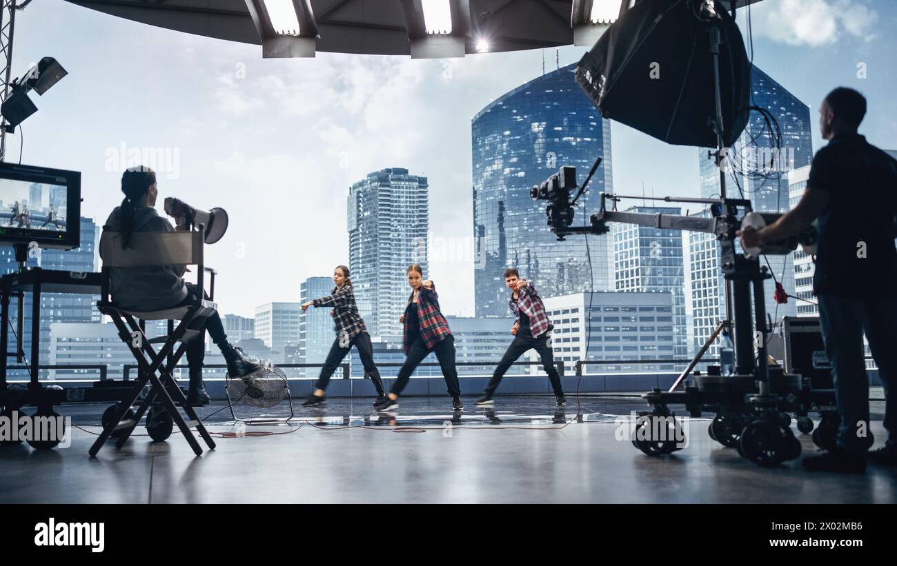 Music Clip Studio Set: Shooting Hip Hop Video Dance Scene with Three ...