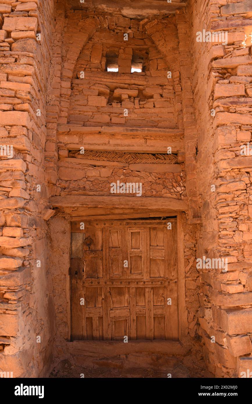 Berber granary, Agadir Tashelhit, in the form of a fortress, Anti-Atlas ...
