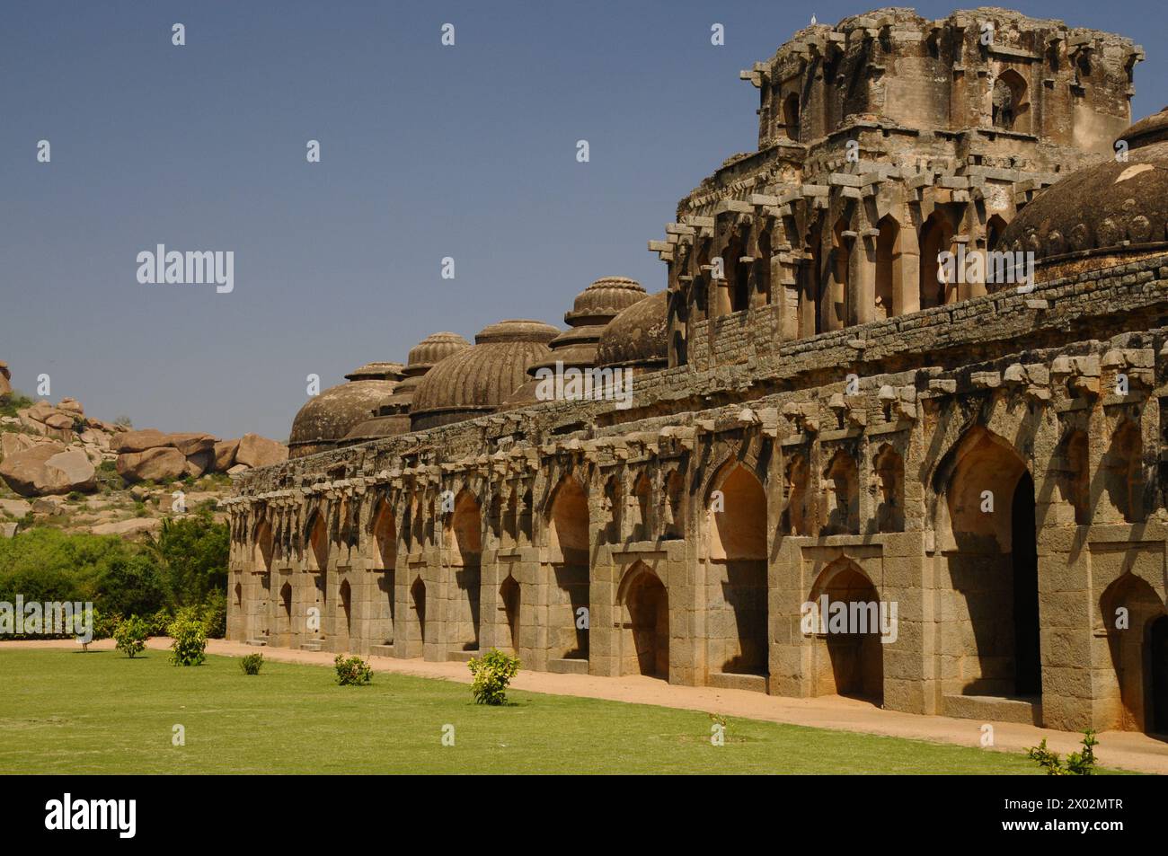 Elephant Stables, Hampi, UNESCO World Heritage Site, Karnataka, India ...