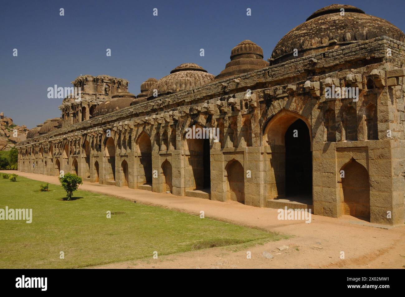 Elephant Stables, Hampi, UNESCO World Heritage Site, Karnataka, India ...