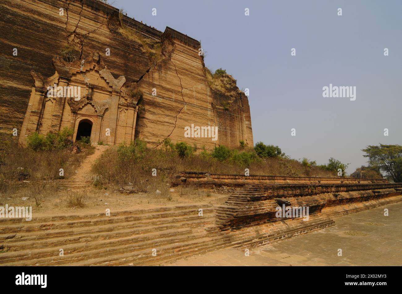 Uncompleted pagoda of Mingun, near Mandalay, Sagaing District, Myanmar ...