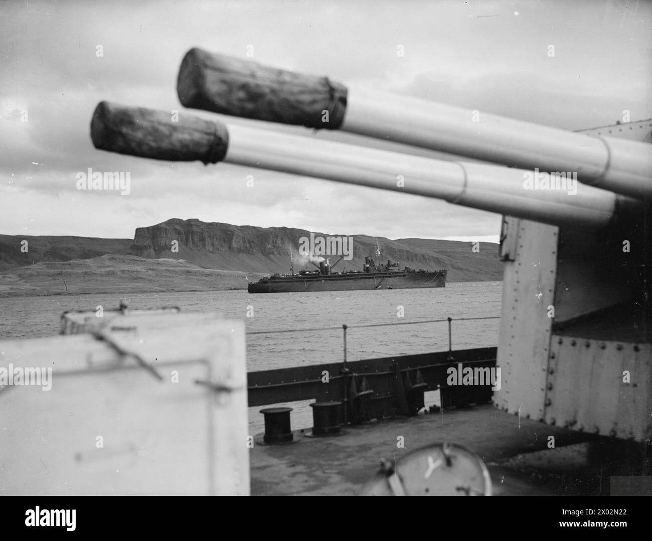 HMS Bedouin, HMS Victorious, and HMS King George V, along with ...