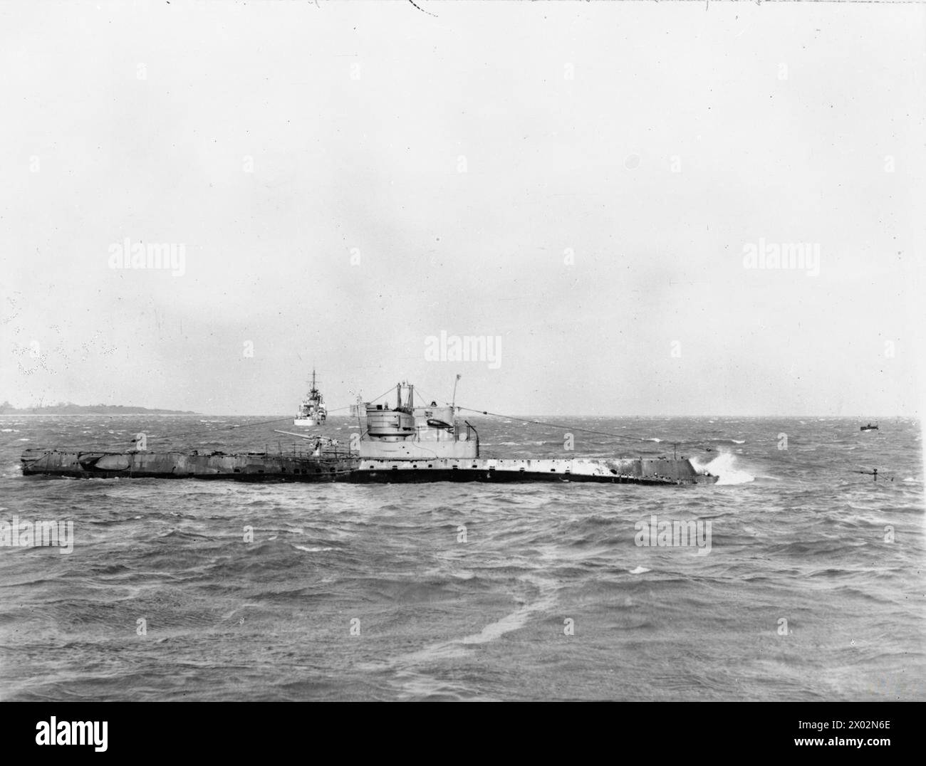 HMSM P 511, formerly the U.S. submarine R-3, moored at a buoy in ...