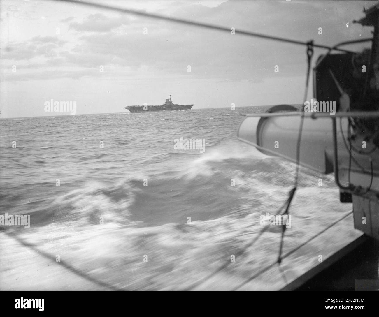 ON BOARD THE CRUISER HMS SHEFFIELD. APRIL 1941. - View of HMS ARK ROYAL taken from HMS SHEFFIELD ...