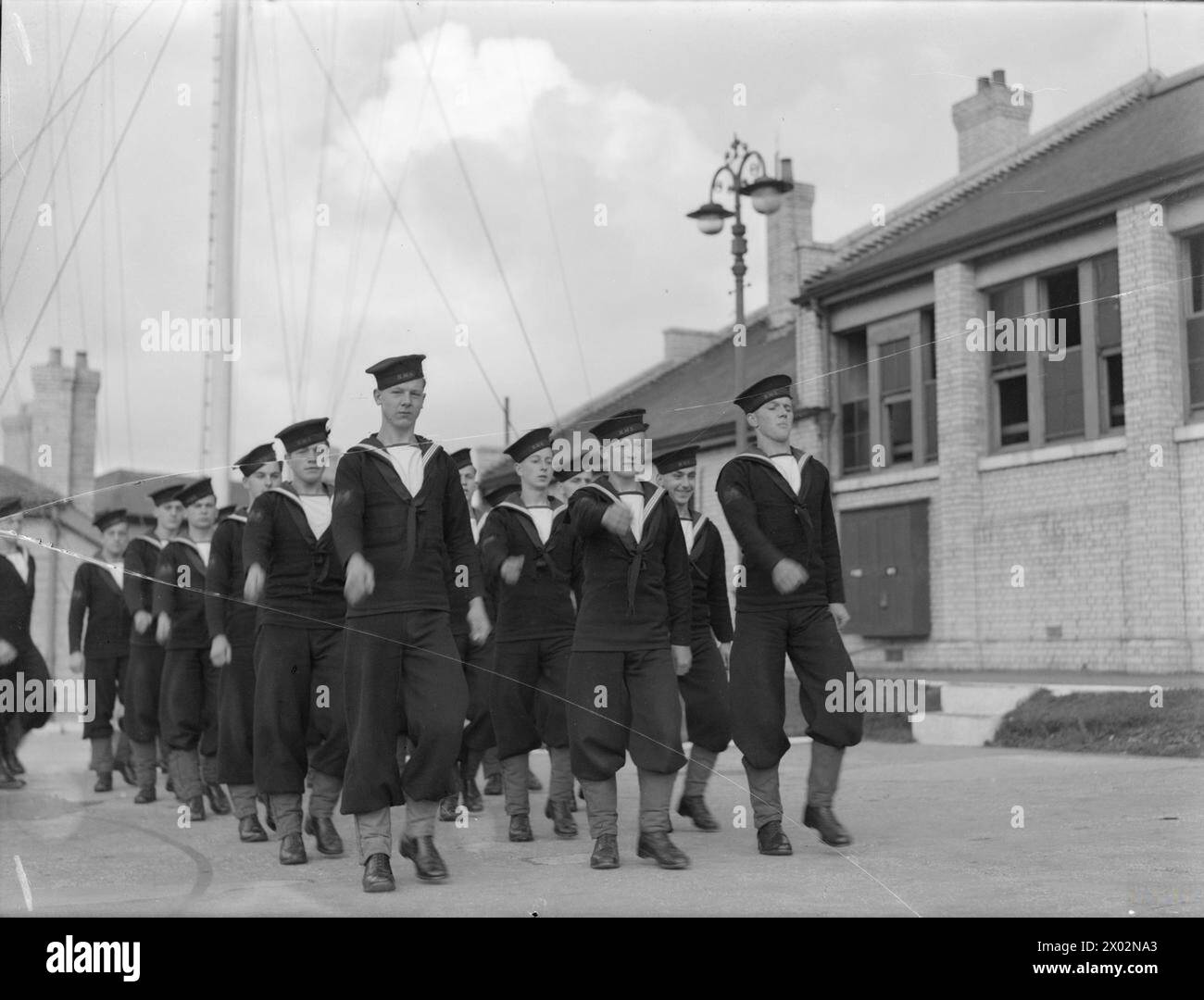 NAVAL TRAINEE SIGNALMEN UNDER INSTRUCTION, AT HMS IMPREGNABLE ...