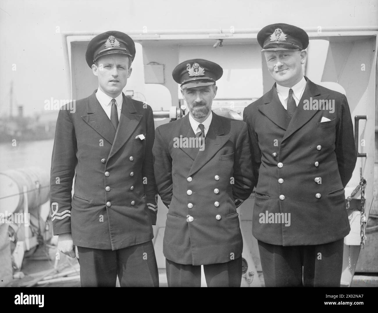 LIGHT COASTAL OFFICERS. 5 MAY 1943, YARMOUTH. - Left to right: Lt P C ...