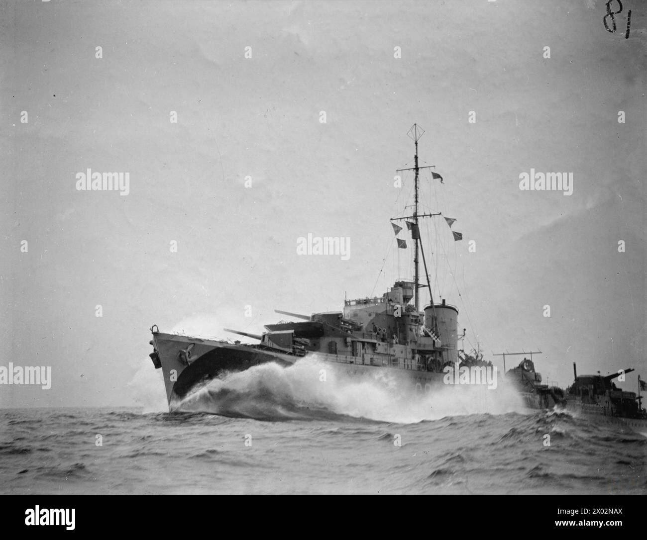 DESTROYERS AT SEA. SEPTEMBER 1940, ON BOARD THE DESTROYER HMS KELVIN ...