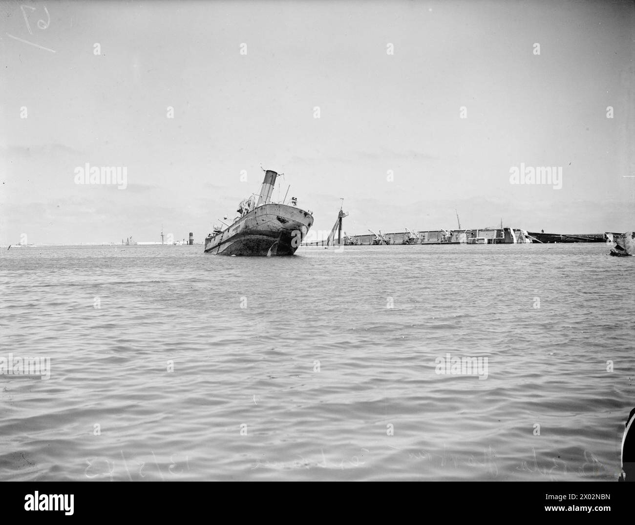 HOW ALLIED AIR FORCES STRAFED FERRYVILLE. 13 MAY 1943, BIZERTA, NORTH ...