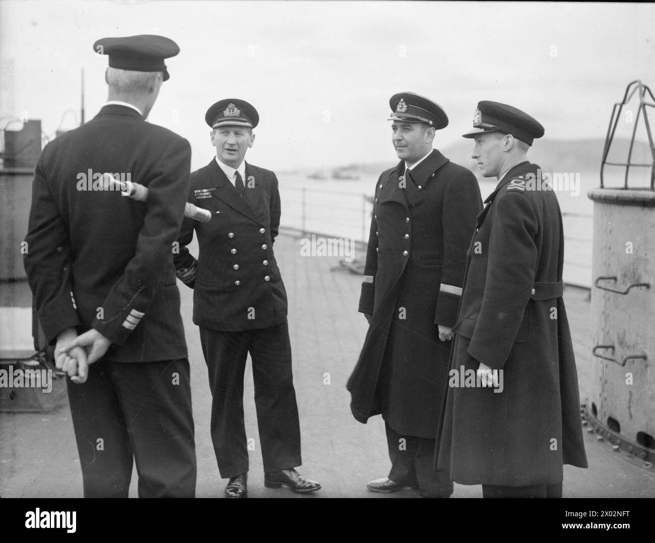Commodore Egipko of the USSR Navy visits HMS Howe in October 1942 ...