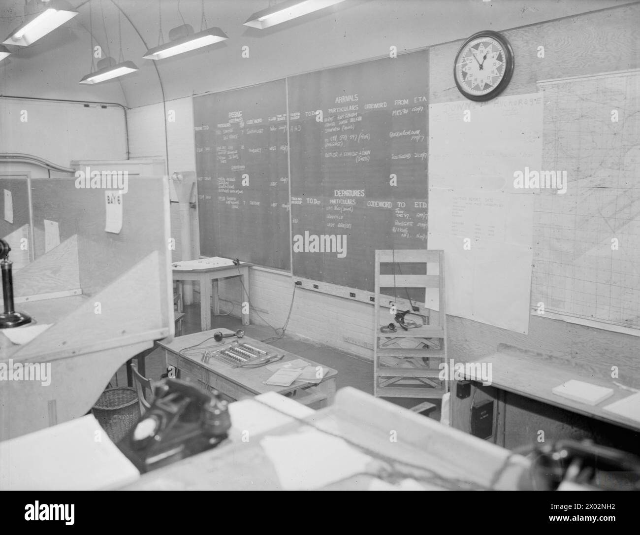 NAVAL PLOTTING AT DOVER. 17 APRIL 1945. - A scene in one of the ...