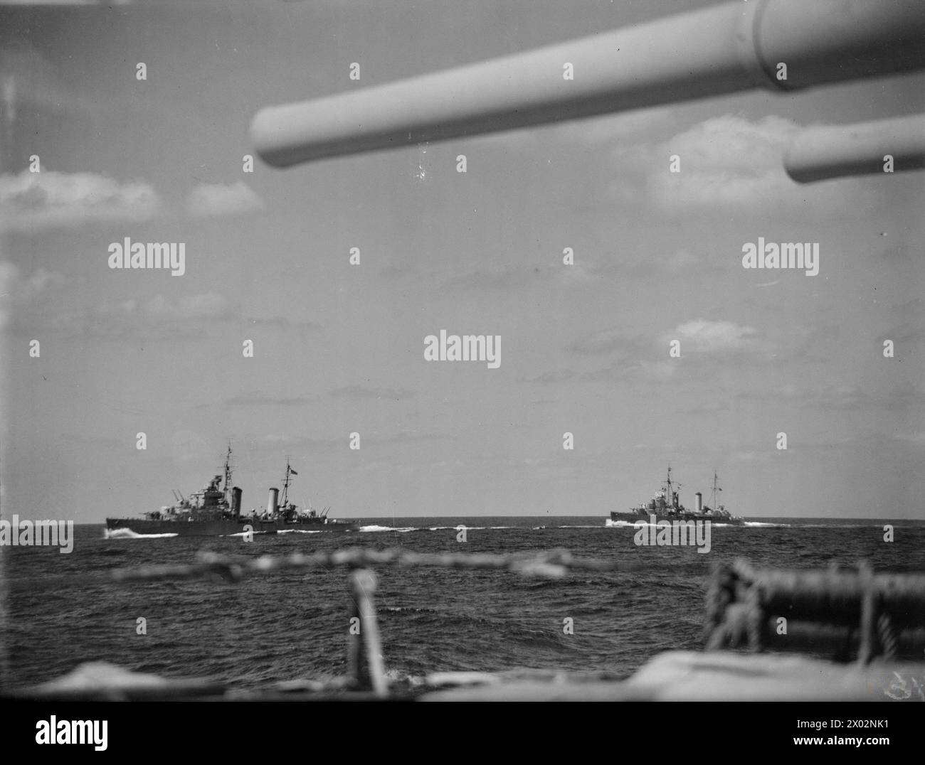 HMS EURYALUS, ON CONVOY DUTY IN THE EASTERN MEDITERRANEAN. 11-12 AUGUST 1942. - HMS DIDO ...