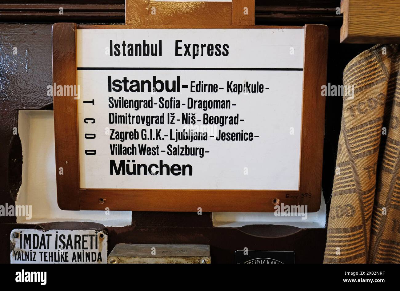 Istanbul Turkey - Exhibit from Istanbul Express showing route from ...