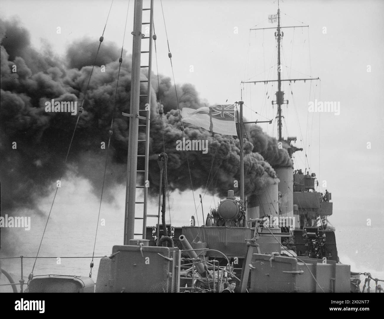DESTROYER MANOEUVRES AT SCAPA FLOW, IN PREPARATION FOR THE SECOND FRONT ...