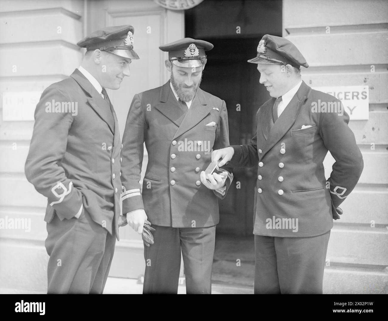 On 5 June 1943 at Felixstowe, officers of HMS Beehive, including Sub ...