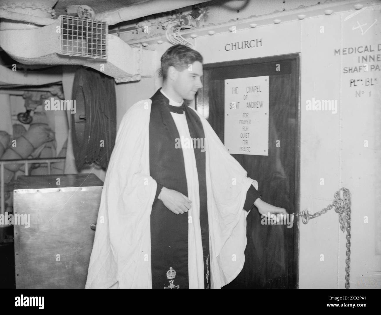The Reverend G A Ellison served as the Church of England padre aboard ...