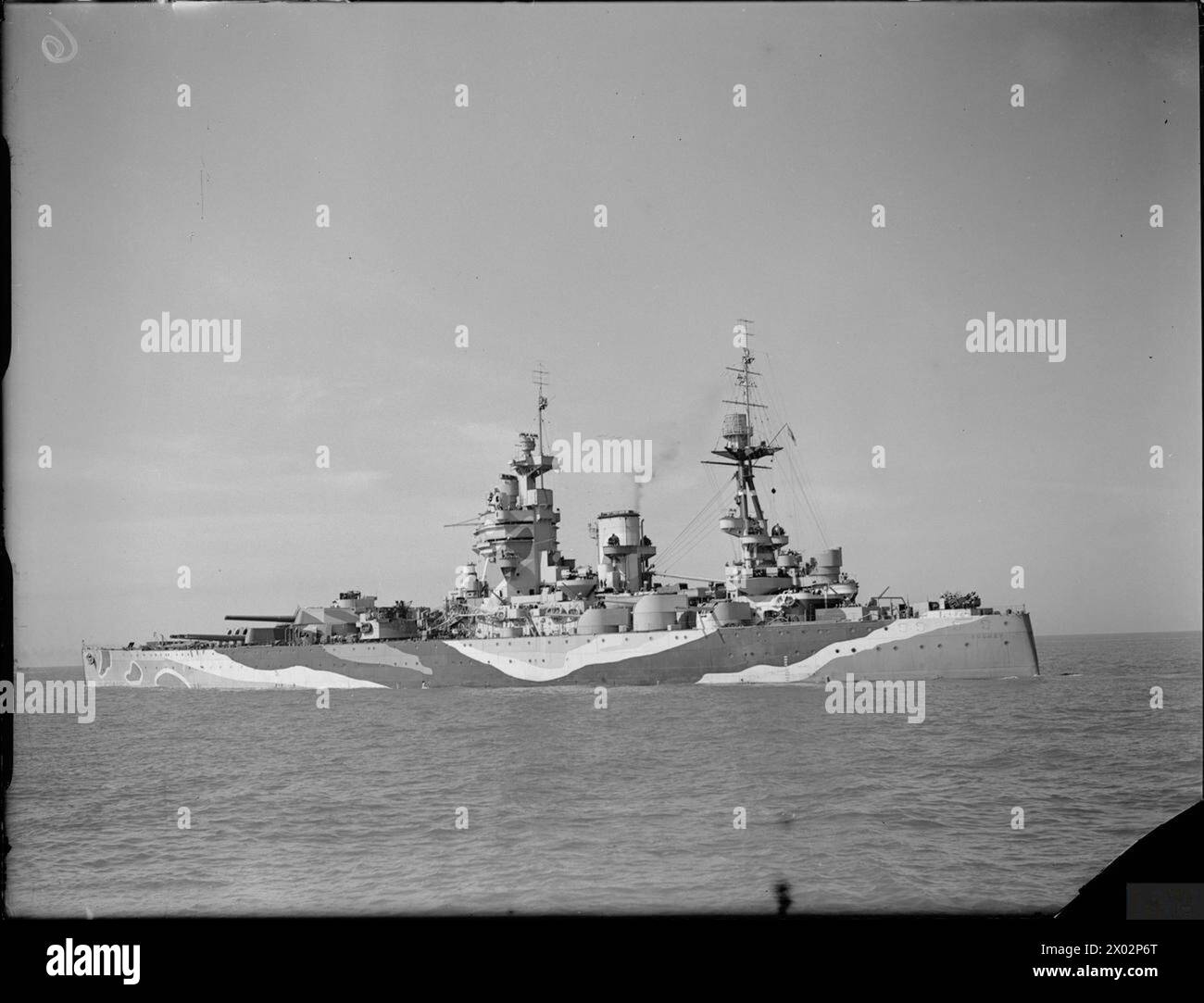THE ROYAL NAVY DURING THE SECOND WORLD WAR - HMS RODNEY underway after ...