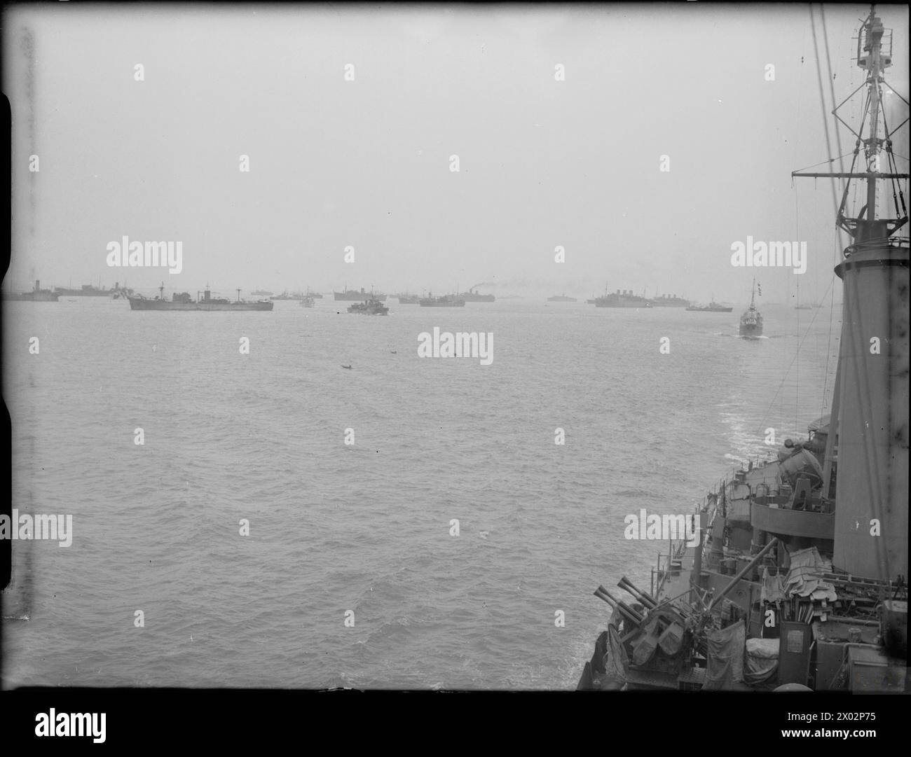 THE ROYAL NAVY DURING THE SECOND WORLD WAR - The convoy at anchor. This ...