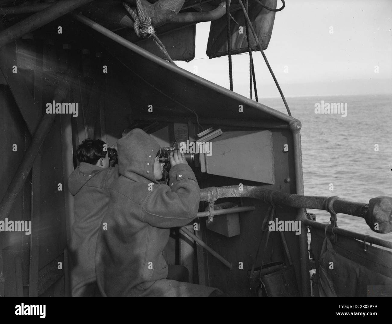 In 1941, HMS Suffolk cruised on patrol with submarine lookouts ...