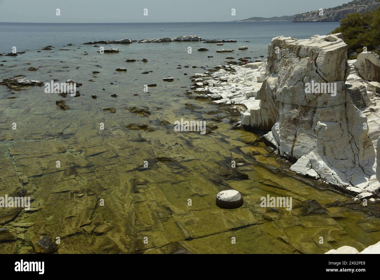 Ancient quarry of Alyki, Thassos, Greek Islands, Greece, Europe Stock ...