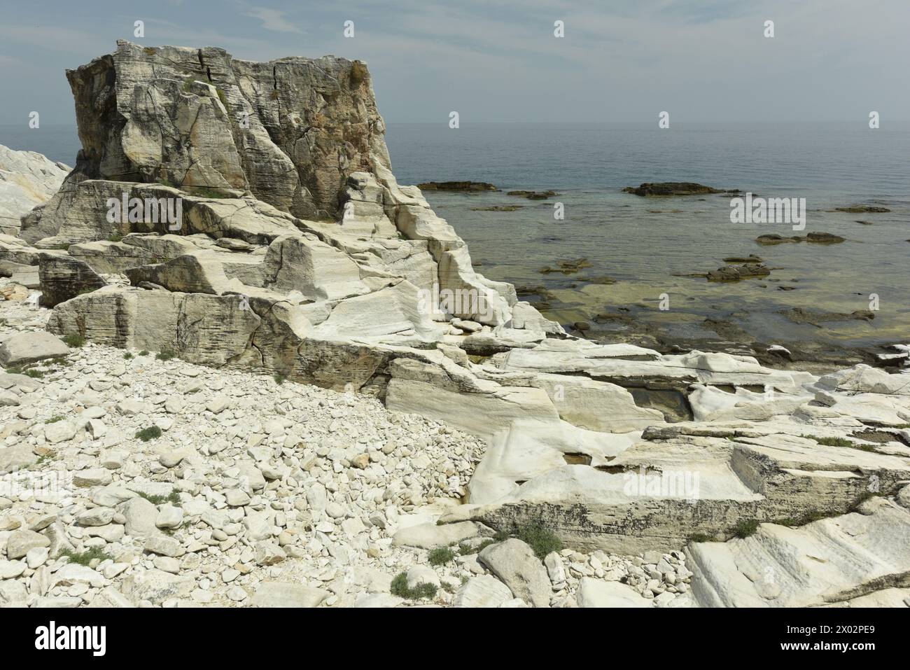 Ancient quarry of Alyki, Thassos, Greek Islands, Greece, Europe Stock ...