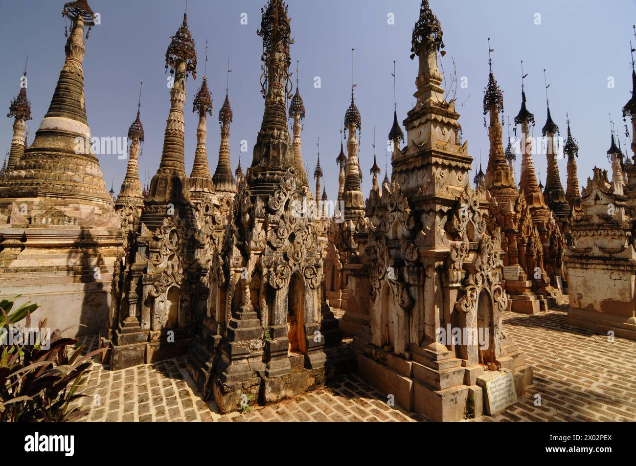 The pagodas of Kakku, Shan State, Myanmar, Asia Stock Photo - Alamy
