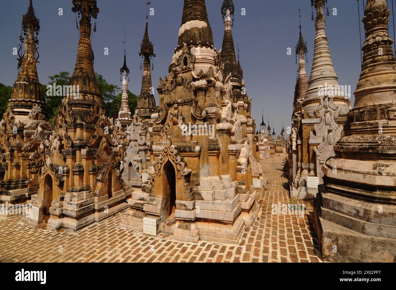 The pagodas of Kakku, Shan State, Myanmar, Asia Stock Photo - Alamy