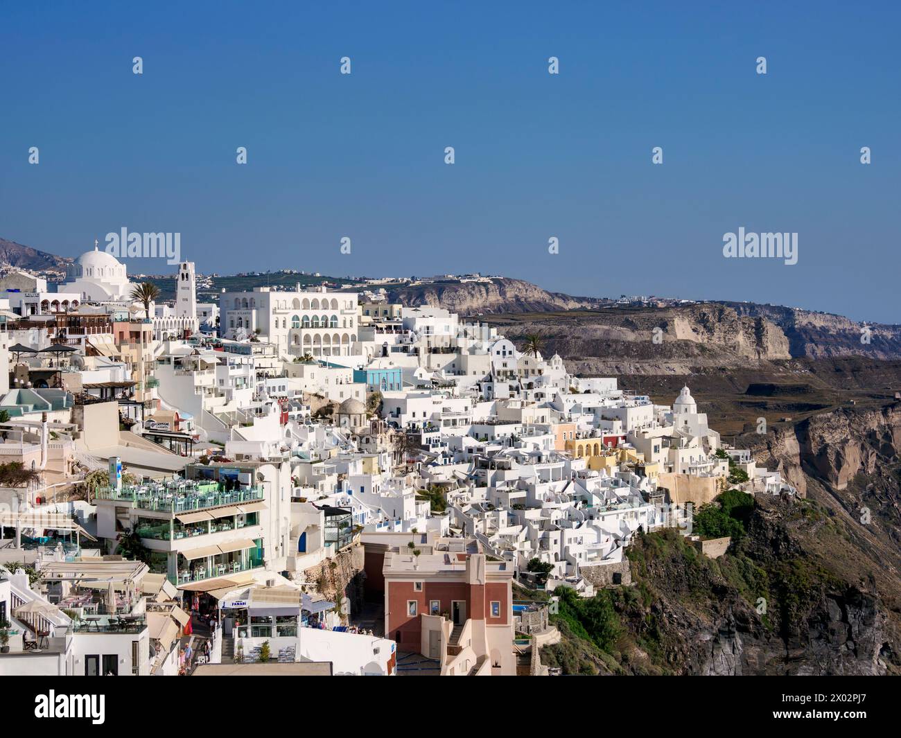 Cityscape of Fira, Santorini (Thira) Island, Cyclades, Greek Islands ...