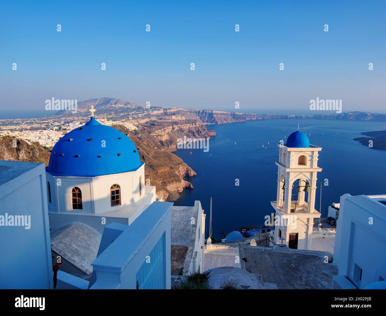 Church of the Resurrection of the Lord at sunset, Imerovigli, Santorini ...