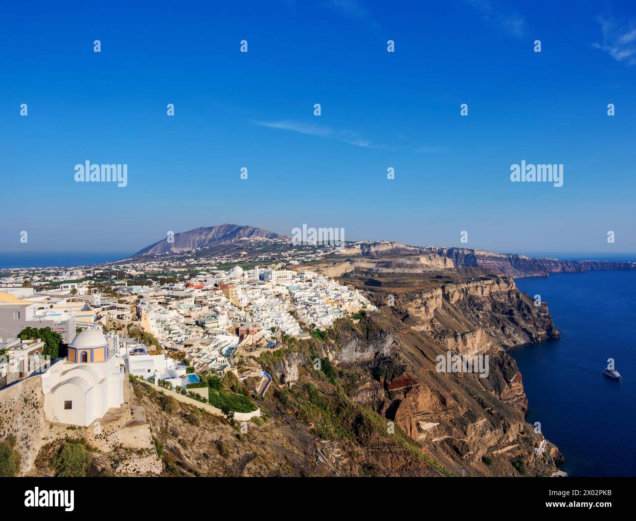 Cityscape of Fira, Santorini (Thira) Island, Cyclades, Greek Islands ...