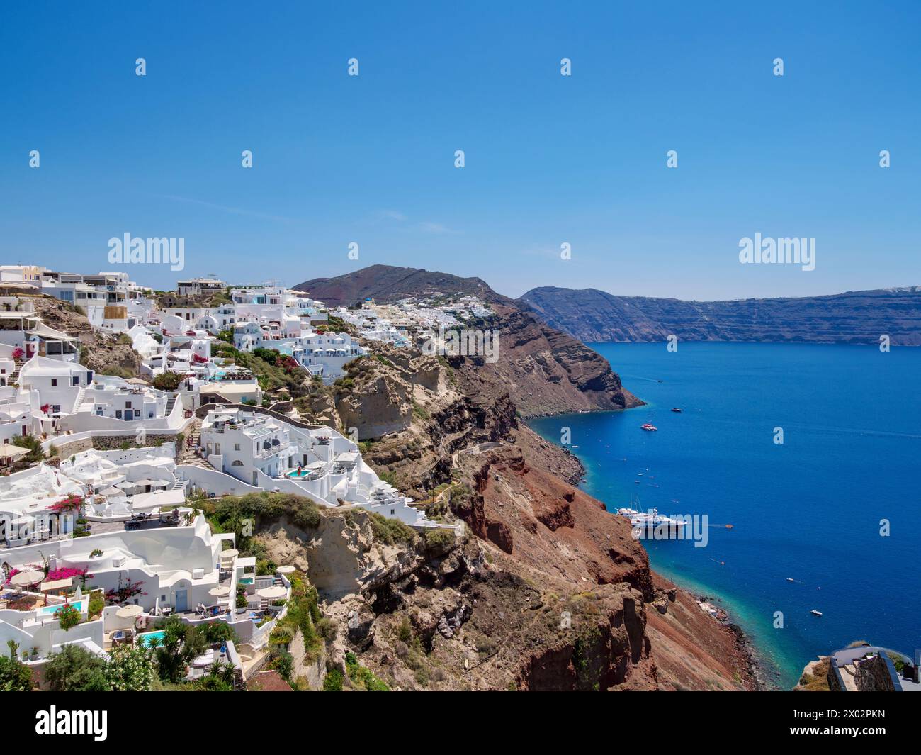 Oia Village and the caldera, Santorini (Thira) Island, Cyclades, Greek ...