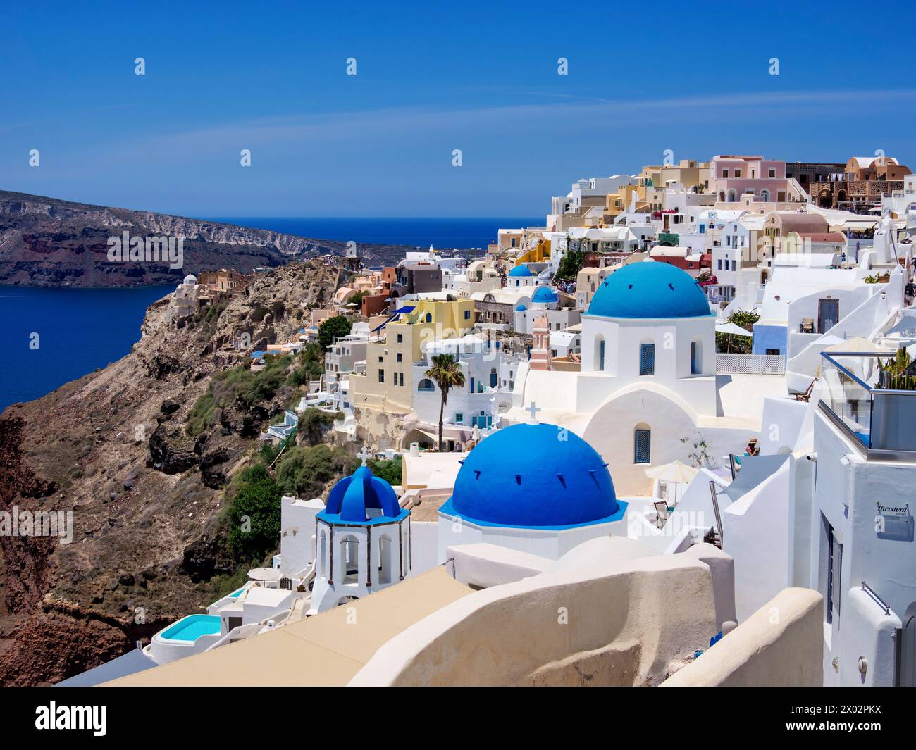 Iconic blue domed churches of Saint Spyridon and Resurrection of the ...