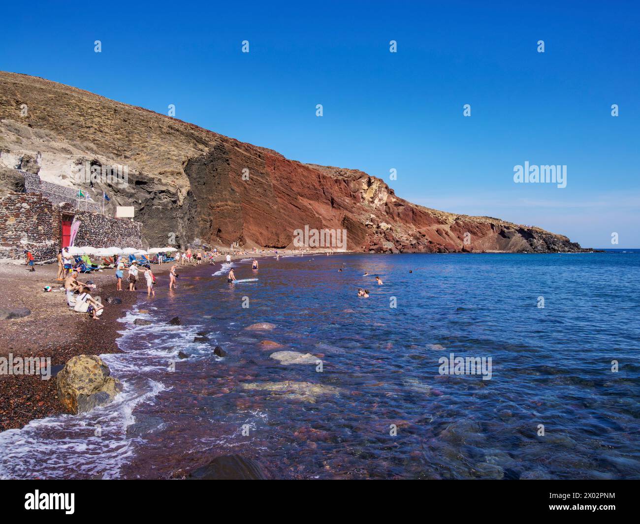 The Red Beach, Santorini (Thira) Island, Cyclades, Greek Islands ...