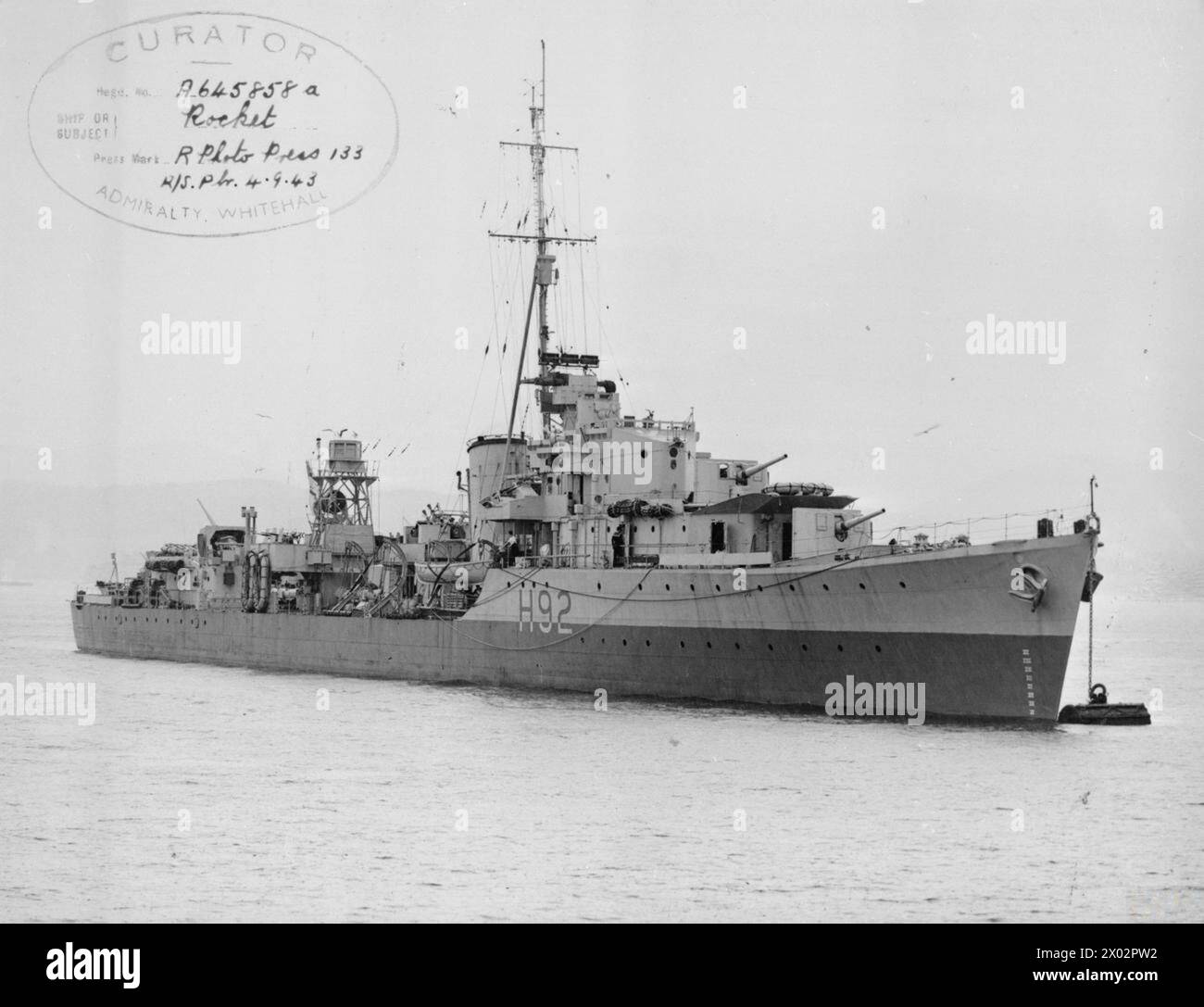 HMS Rocket is a Royal Navy ship currently at a buoy. Further details ...
