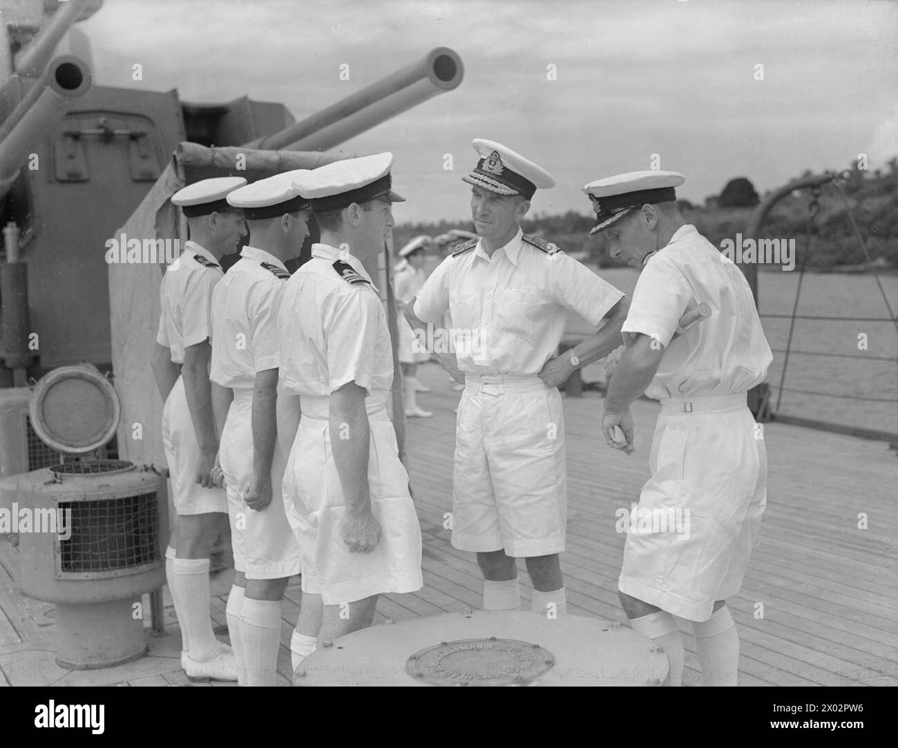 ABOARD HMS MAURITIUS, JULY 1942. - Rear (Acting Vice) Admiral W G ...