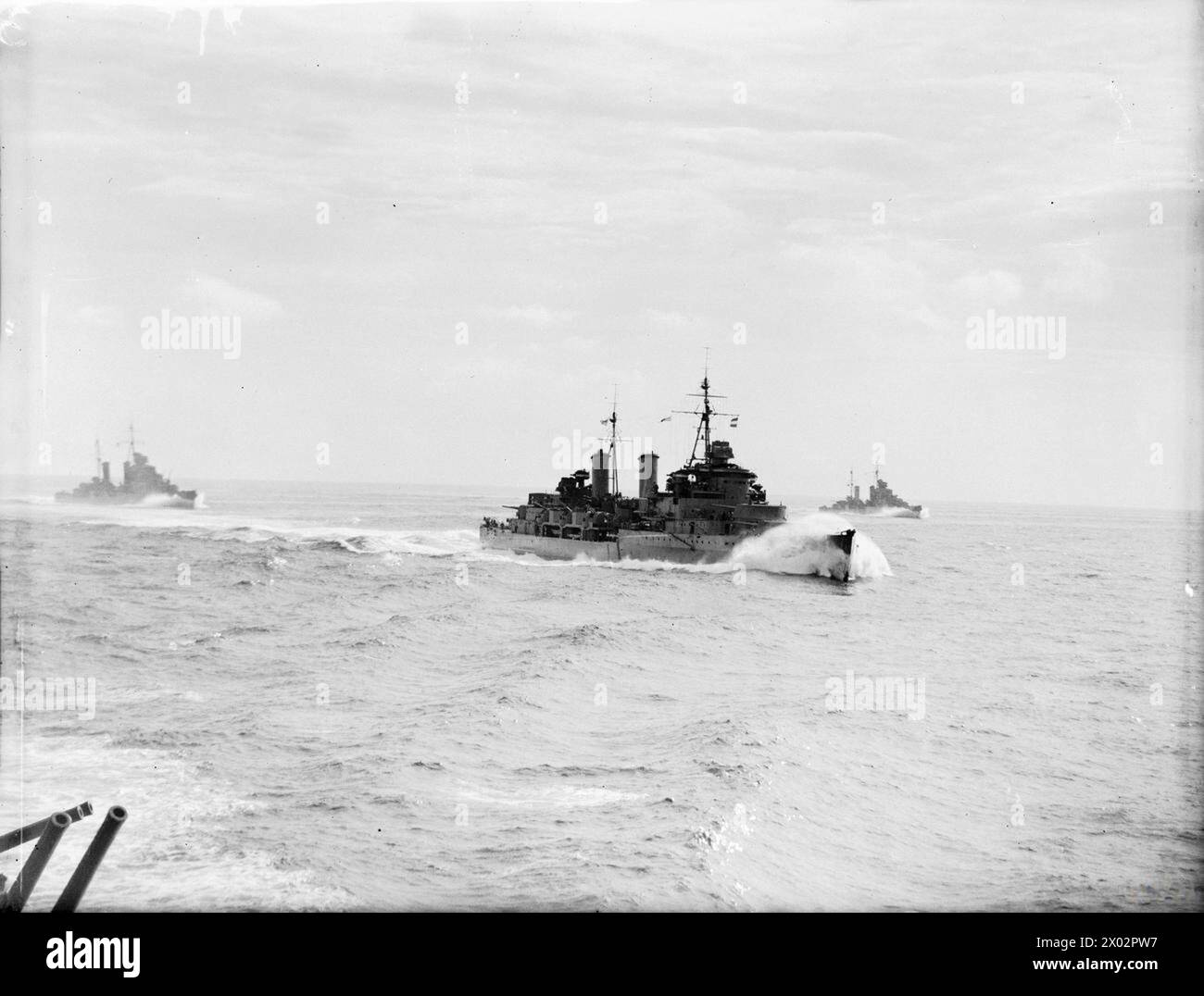 BRITISH NAVAL ESCORT AND CONVOY IN MEDITERRANEAN, SEPTEMBER 1941, ON ...